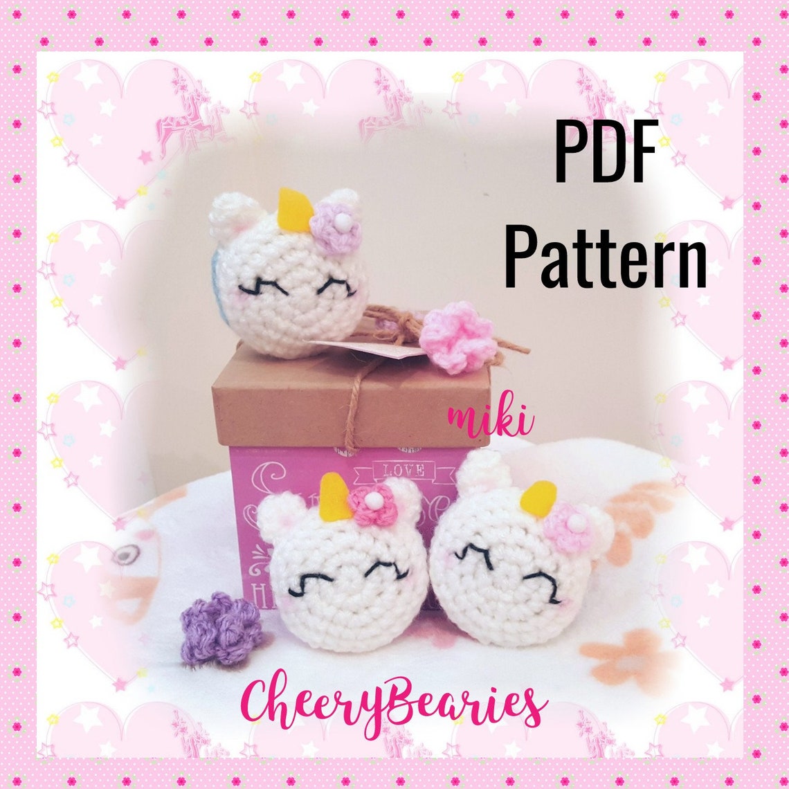 PDF Pattern Unicorn Macaron Plush Cute Crochet Macaron - Etsy