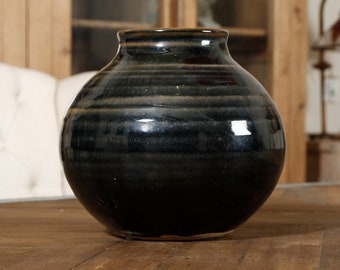 Obsidian Vase | Etsy