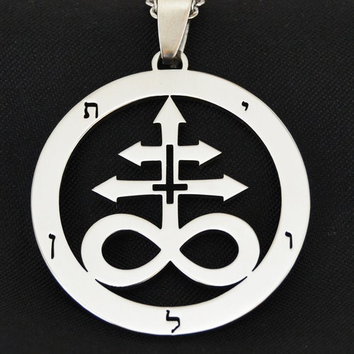 Leviathan Cross Pendant Wax Seal Style Brimstone Symbol - Etsy