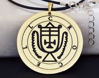 Crocell Sigil Goetia Solomon Demon Seal Pendant Necklace With - Etsy UK