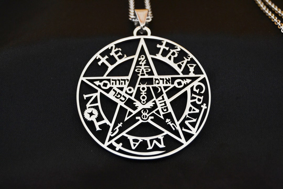 Pentagrama TETRAGRAMMATON de Eliphas Lévi en acero inoxidable - Etsy España