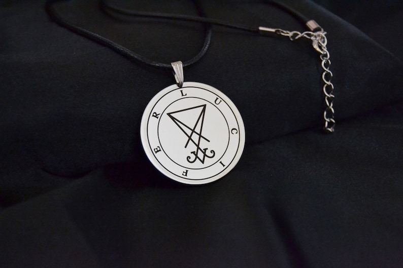 Pentacle-style Sigil of Lucifer Pendant - Etsy