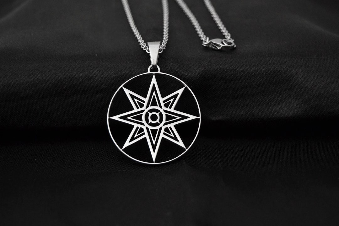 ISHTAR Star in Stainless Steel Version With Central Shining Star Ray - Etsy