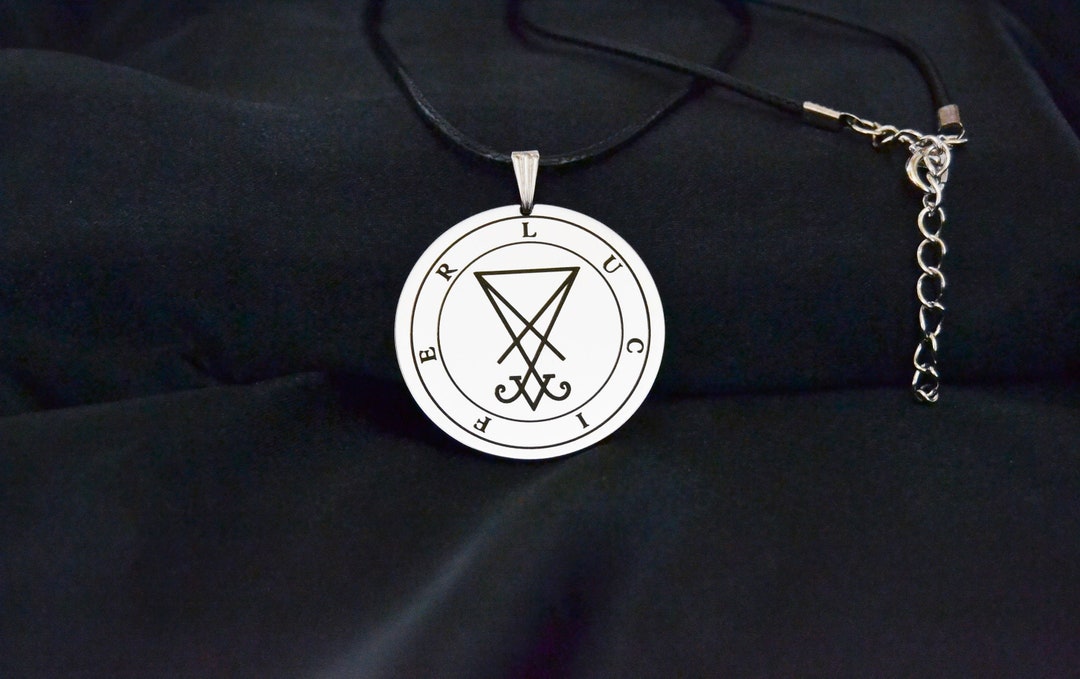 Pentacle-style Sigil of Lucifer Pendant - Etsy