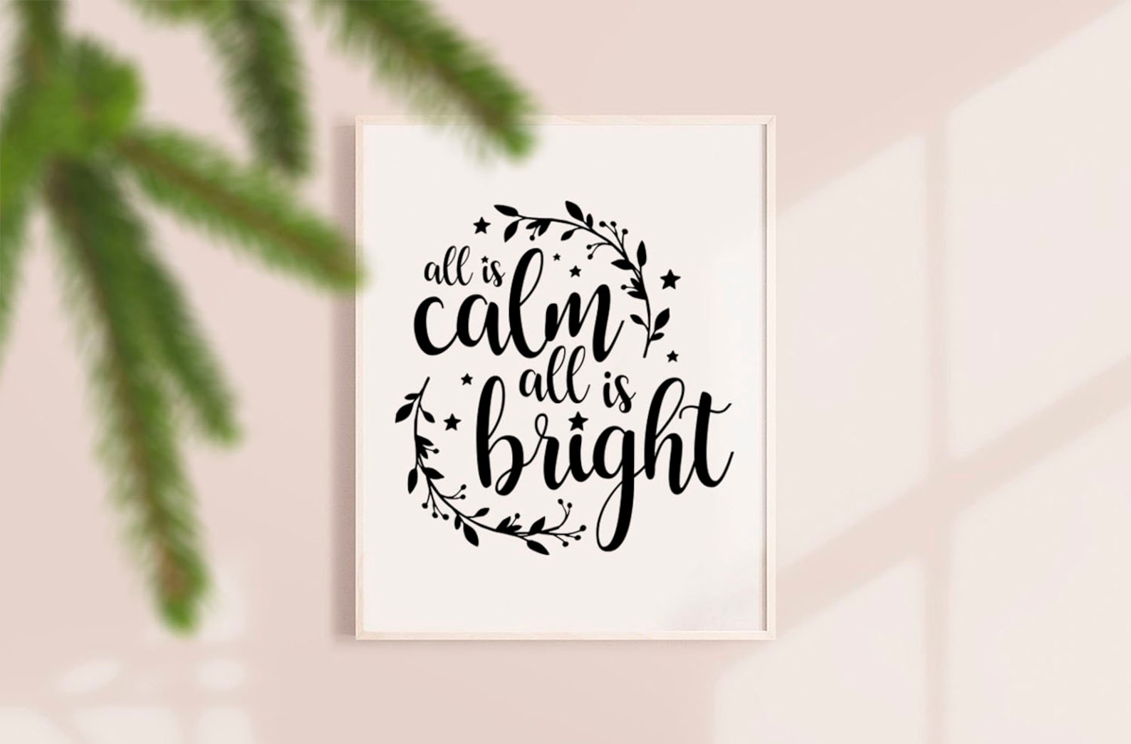 Christmas SVG All is Calm All is Bright Sign SVG Cut Svg - Etsy