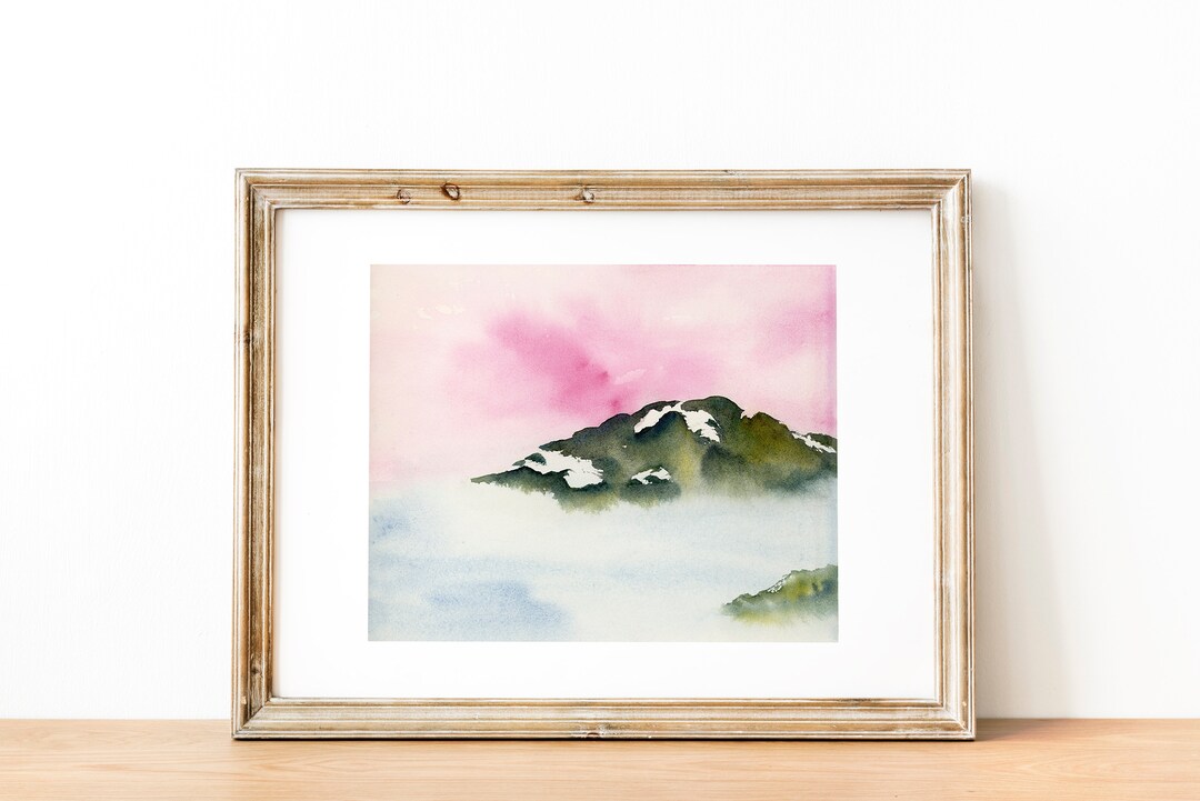 Handpainted Sunset Watercolor Landscape Painting 10x8 Inch-not a Print ...