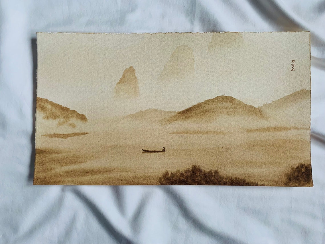 16x9 Inch Handpainted/original Watercolor Painting on Thick Cotton ...