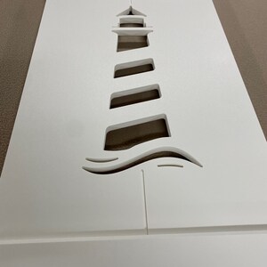 Nautical Lighthouse Shutter – PVC Exterior Window Decor for Beach Homes ...