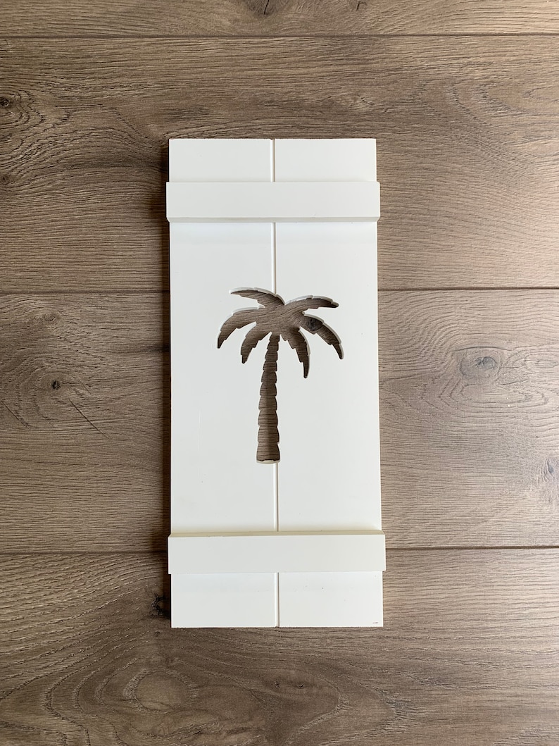 PVC Outdoor Exterior Shutter Board and Batten Palm Tree - Etsy