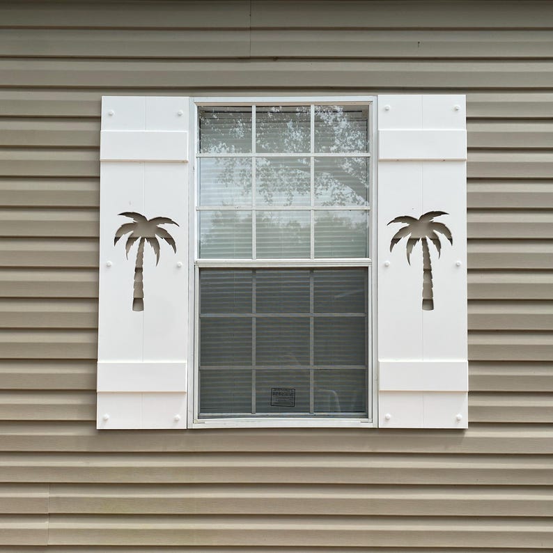 Palm Tree Shutter for Your Beach House or Vacation Rental, Sold ...