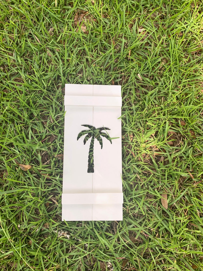 PVC Outdoor Exterior Shutter Board and Batten Palm Tree - Etsy