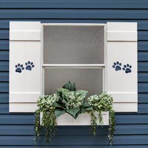 Paw Print Shutter Decor, PVC Outdoor Exterior Shutter, Sold ...