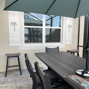 PVC Outdoor Exterior Shutter Board and Batten Palm Tree, Sold ...