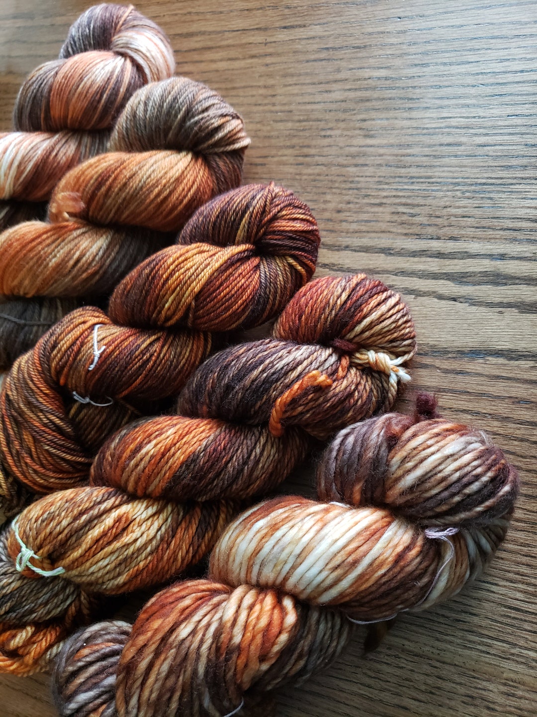 Hand Dyed Yarn, One True Thing, Burnt Orange, Chocolate Brown, Cream ...