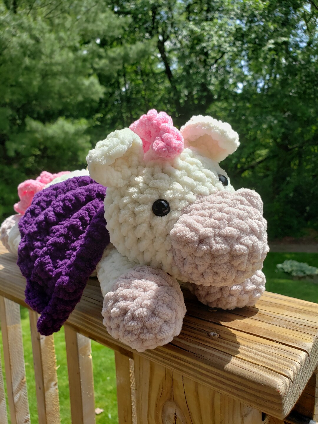 Knotted Plushy, Pegasus, Stuffed Animal, Amigurumi, Heirloom, Toy ...