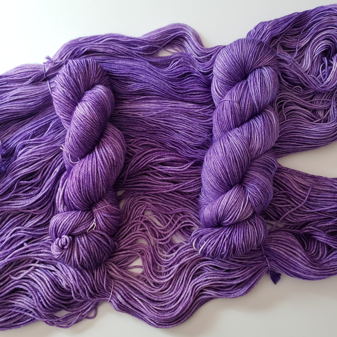 Hand Dyed Superwash Merino Yarn: the Lost Princess Purple - Etsy