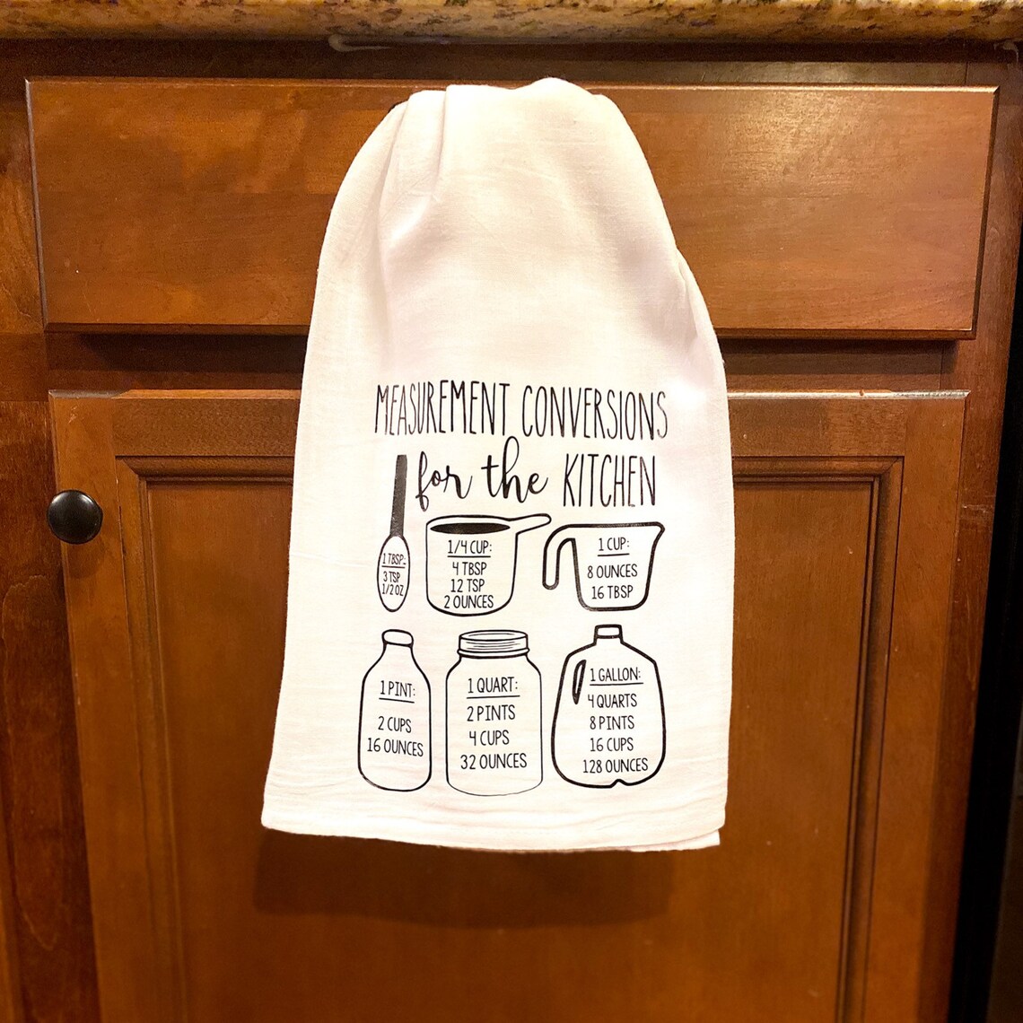 Kitchen Measurement Towel Kitchen Conversions Towel Flour - Etsy