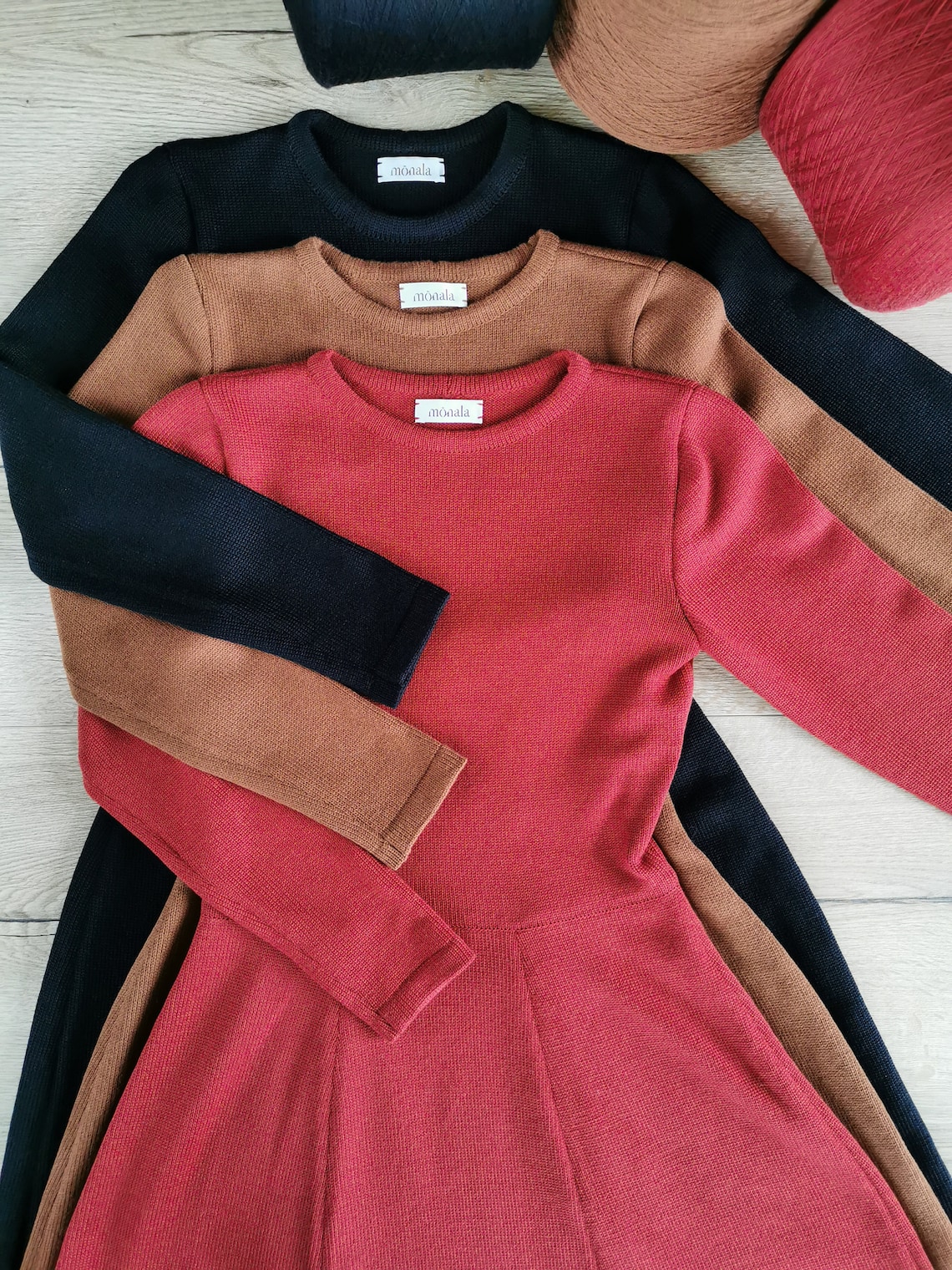 Merino Wool Dress for Women Feminine Sweater Dress Knee - Etsy