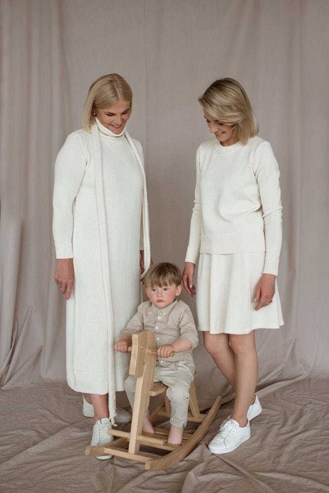 Merino Wool Set Knitted Merino Wool Sweater Knitted Merino - Etsy