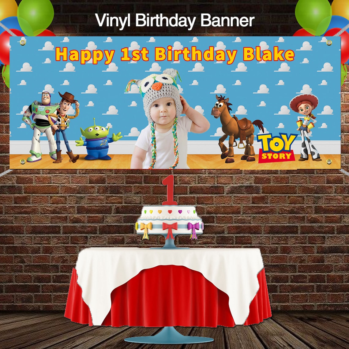 Custom Toy Story Birthday Banner Toy Story Vinyl Banner Toy - Etsy