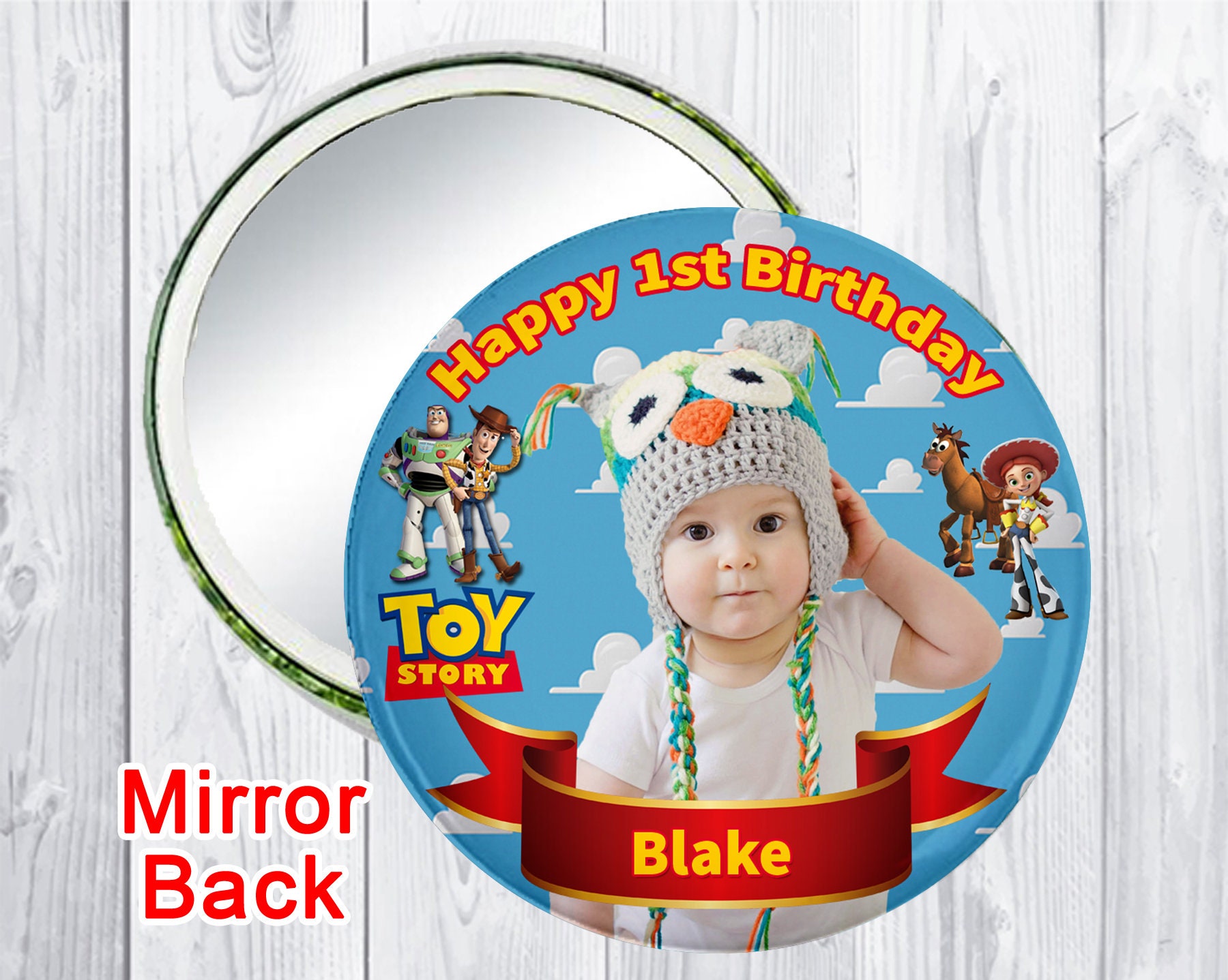 Custom Toy Story Birthday Button Set of 3, Toy Story Party, Custom ...