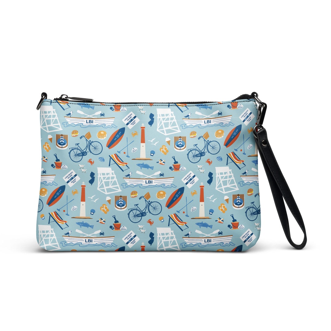 LBI NJ Crossbody Bag, Long Beach Island Purse With Adjustable Strap - Etsy