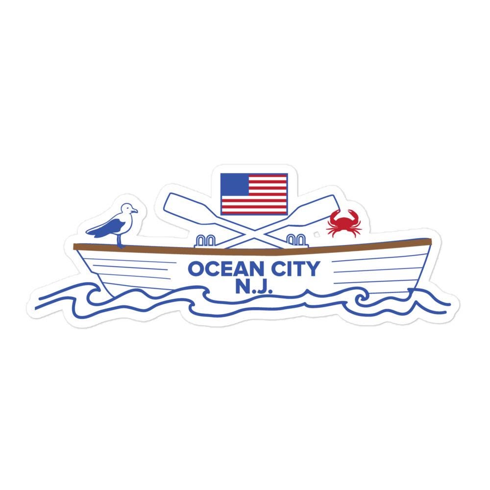 Ocean City, NJ Durable Vinyl Bubble-free Stickers - Etsy