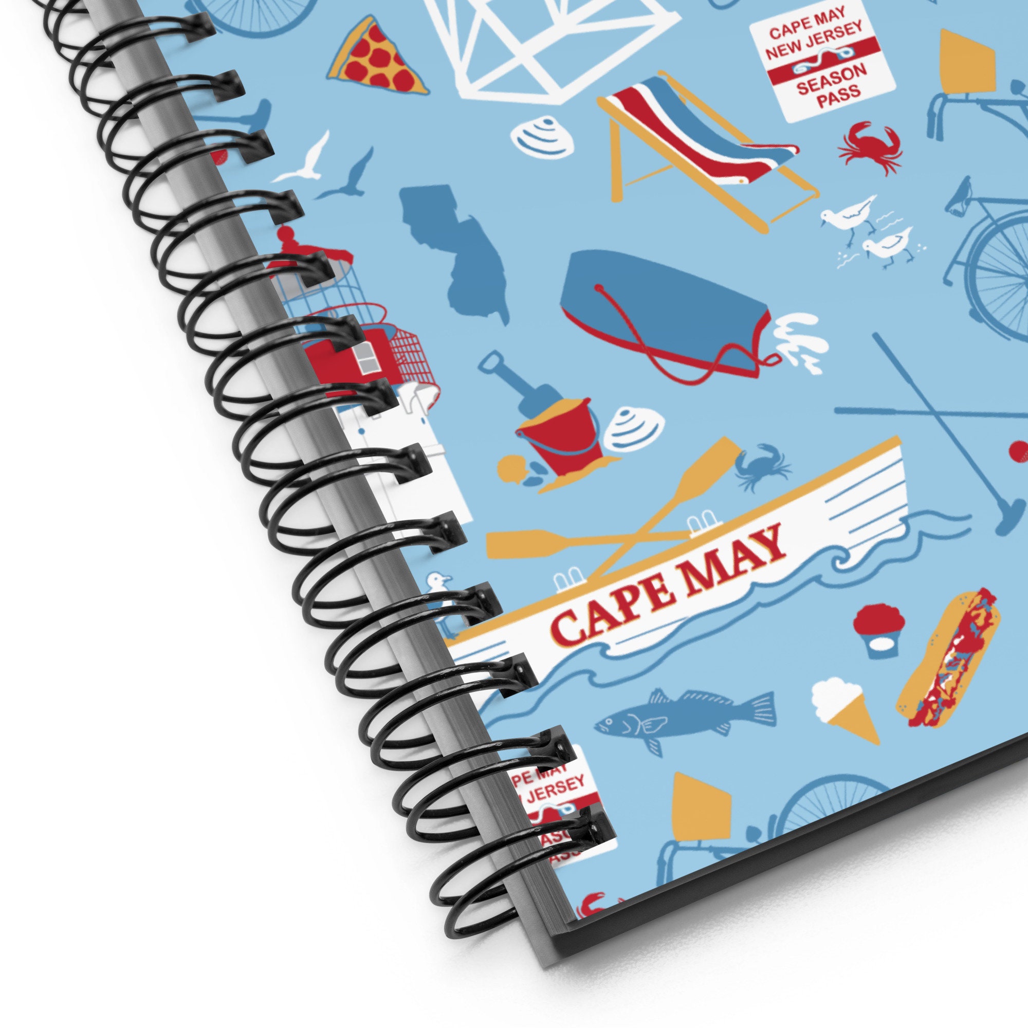 Cape May Design Spiral Notebook, Cape May Artwork Journal for Gift ...