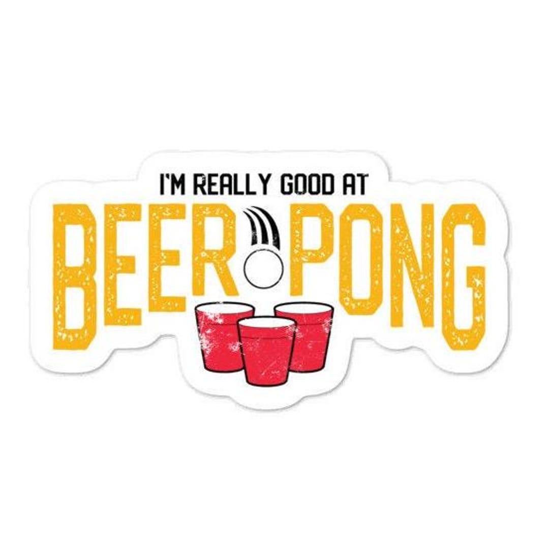 BEER PONG Bubble-free Vinyl Decal Stickers - Etsy