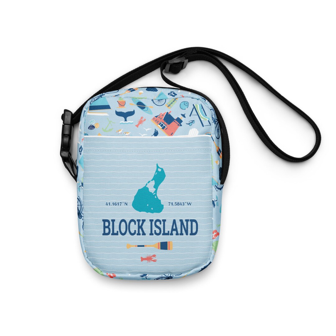 Block Island, RI Utility Crossbody Bag, Travel Purse With Pockets With ...