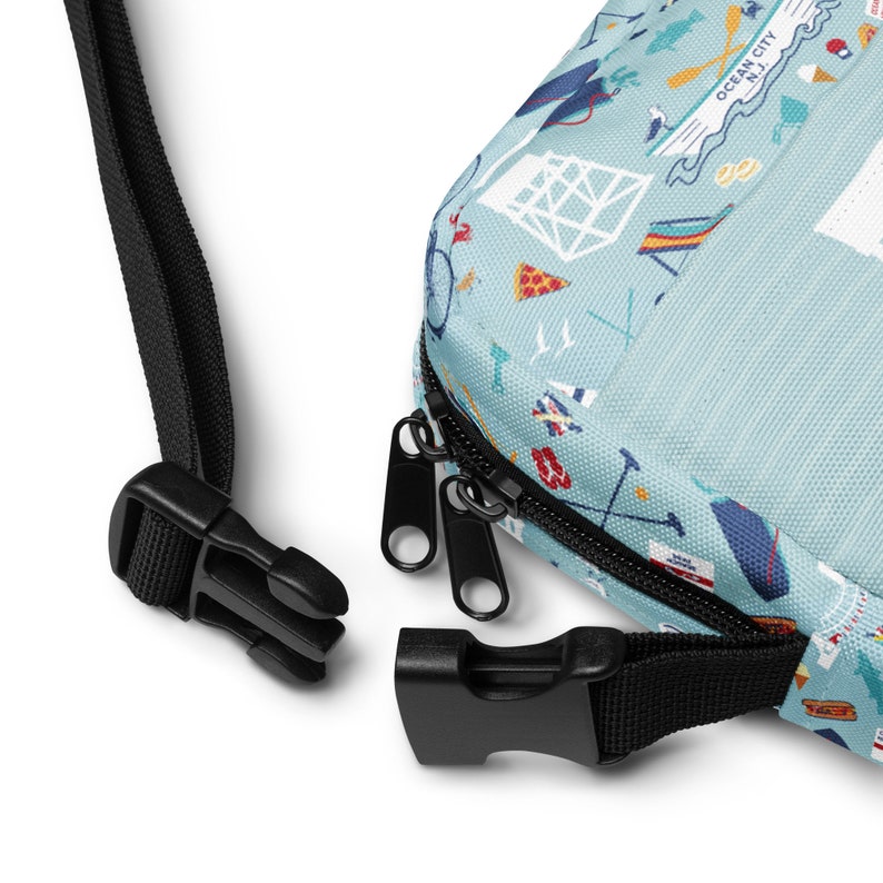 Ocean City, NJ Utility Crossbody Bag, Adjustable Strap Purse for Beach ...