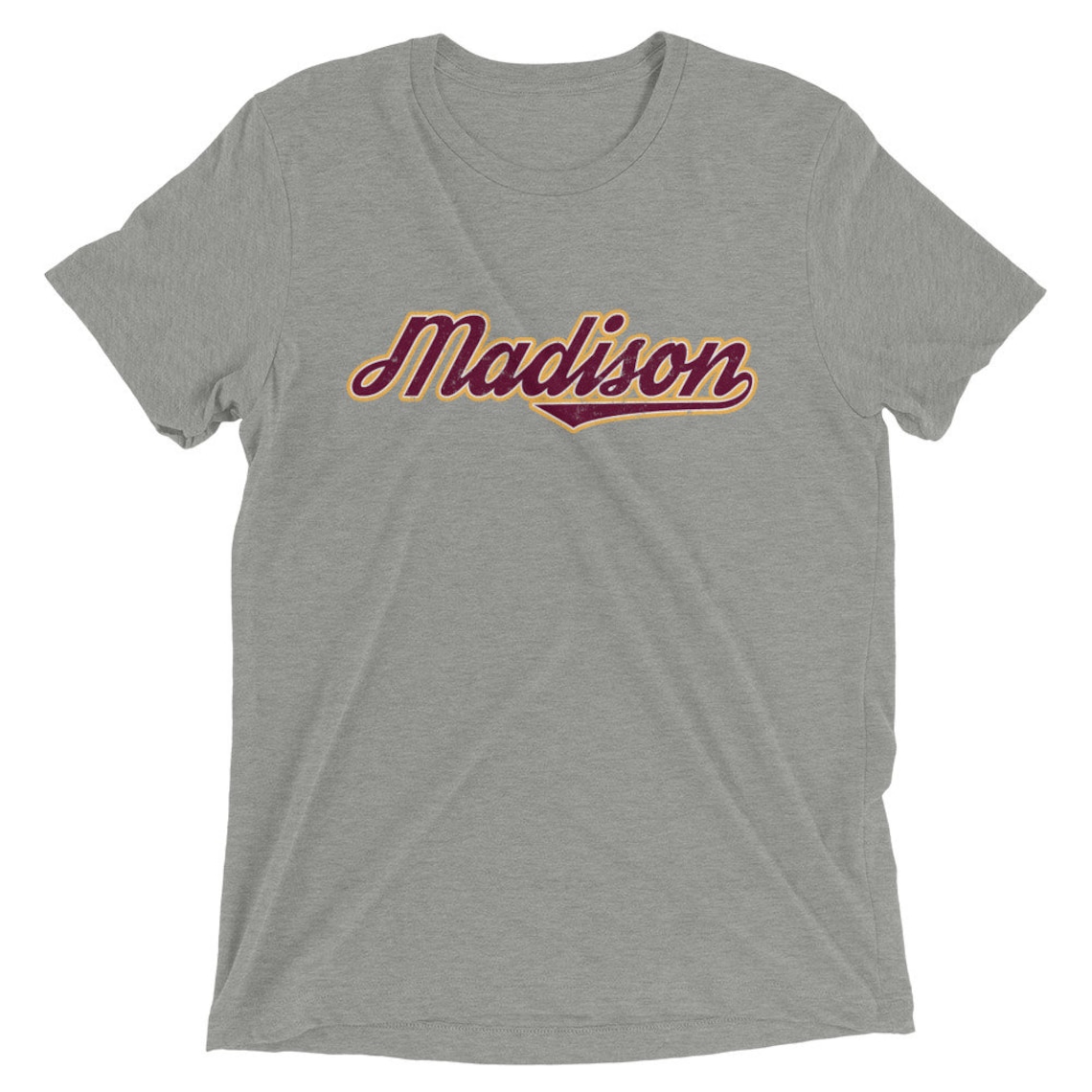 MADISON Vintage Style Short sleeve Triblend t-shirt | Etsy