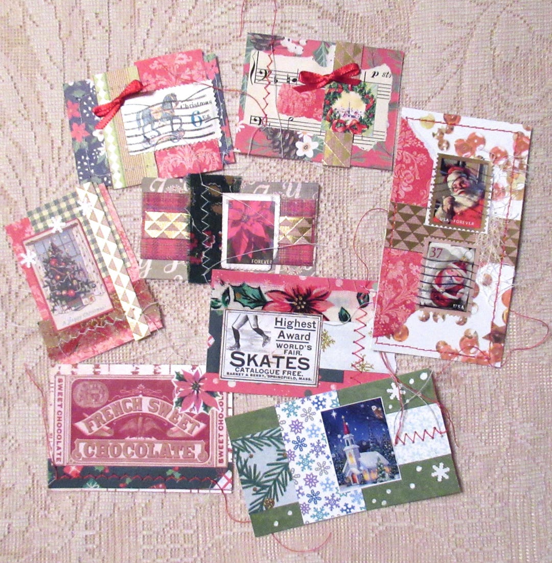 Christmas Paper Clusters December Daily Junk Journal Ephemera Lot 5 ...