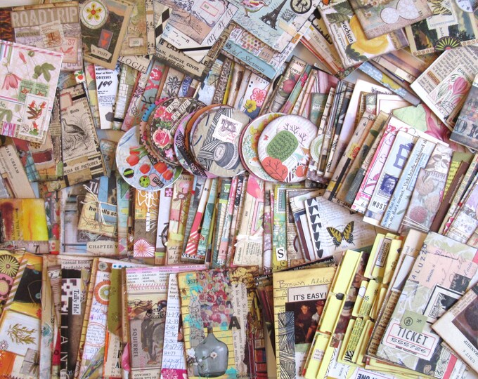 Random Lot Junk Journal Cards Journaling Cards Handmade Collage Journal ...
