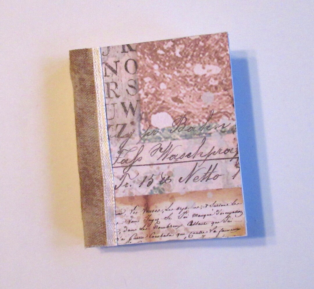 SALE Mini Junk Journal Blank Book Handmade Hardback Fonts OOAK - Etsy