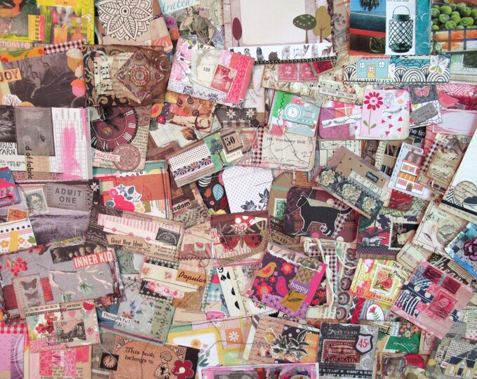 Random Lot Junk Journal Cards Journaling Cards Handmade Collage Journal ...