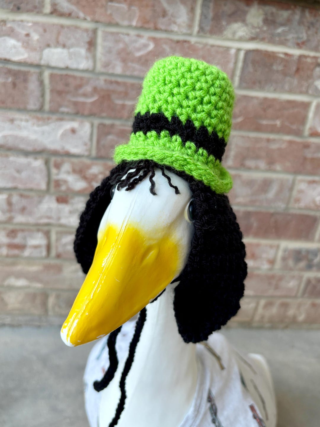 Crochet Goofy Goose Hat: Black Ears, Green Hat (19-28 Inch) - Etsy
