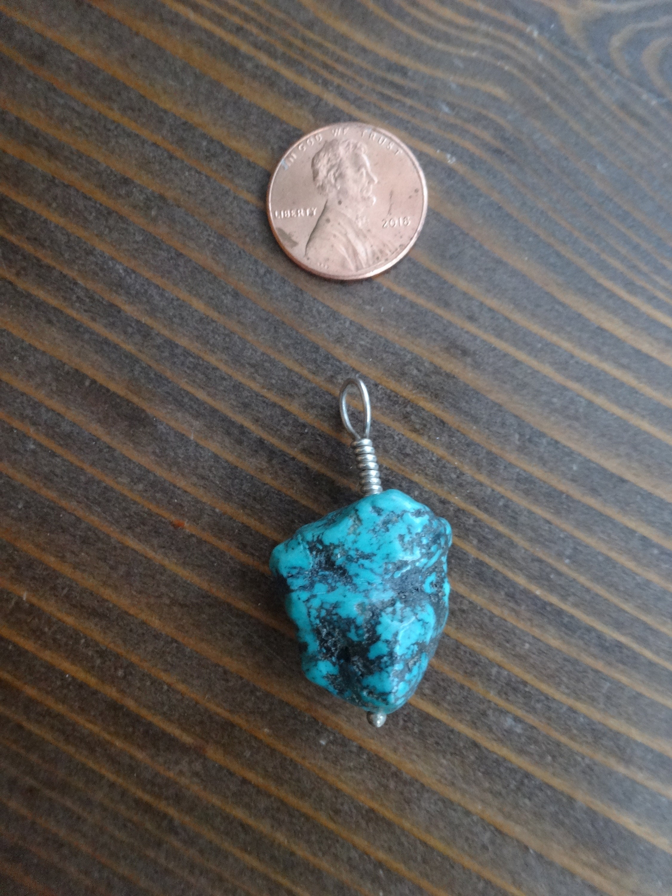 Turquoise Nugget Pendant - Etsy