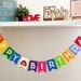 Happy Birthday Rainbow Banner, Rainbow Birthday Felt Banner, Party ...