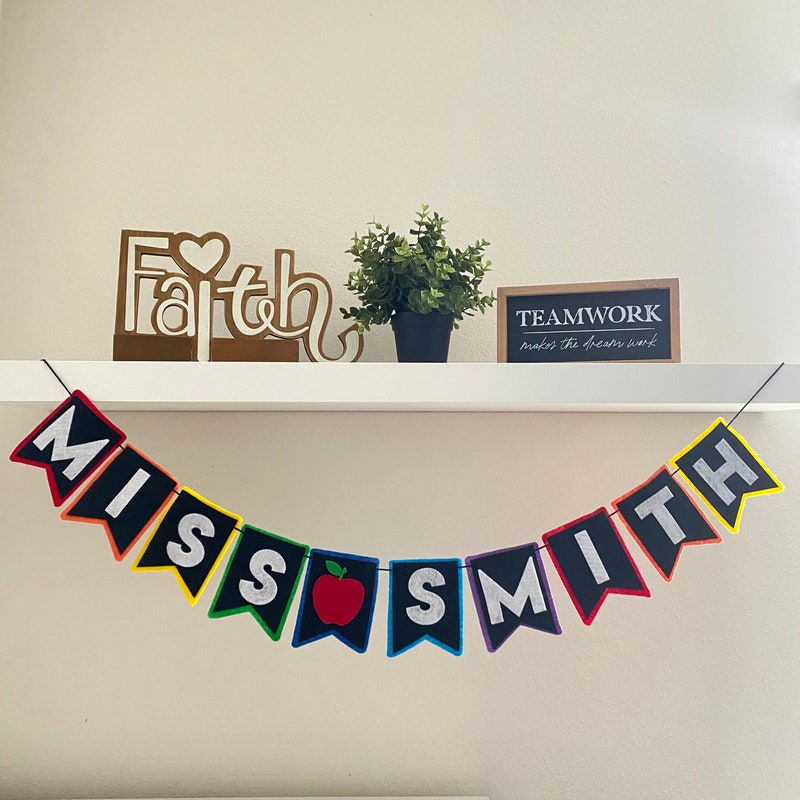 Teacher Name Banner - Etsy