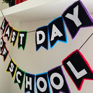 Last Day of School Felt Banner, Last Day of School Photo Props ...