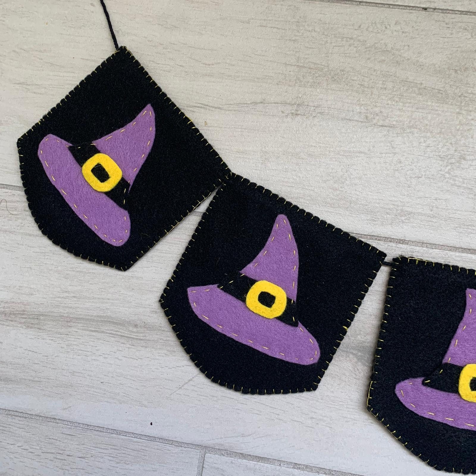 Witch Hat Halloween Garland Felt Witch Hat Halloween Decor - Etsy