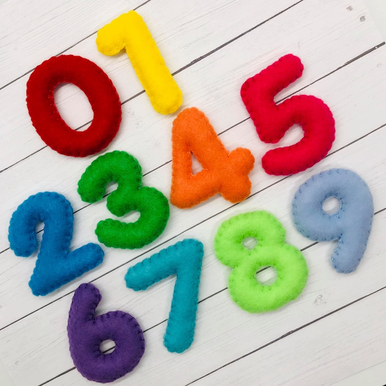 Felt Numbers learning toys colorful numbers for kids | Etsy