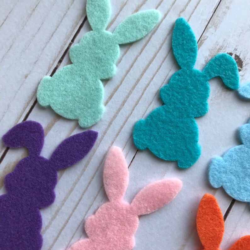 Felt Bunny Die Cuts Felt Easter Bunny Felt Easter Decor - Etsy