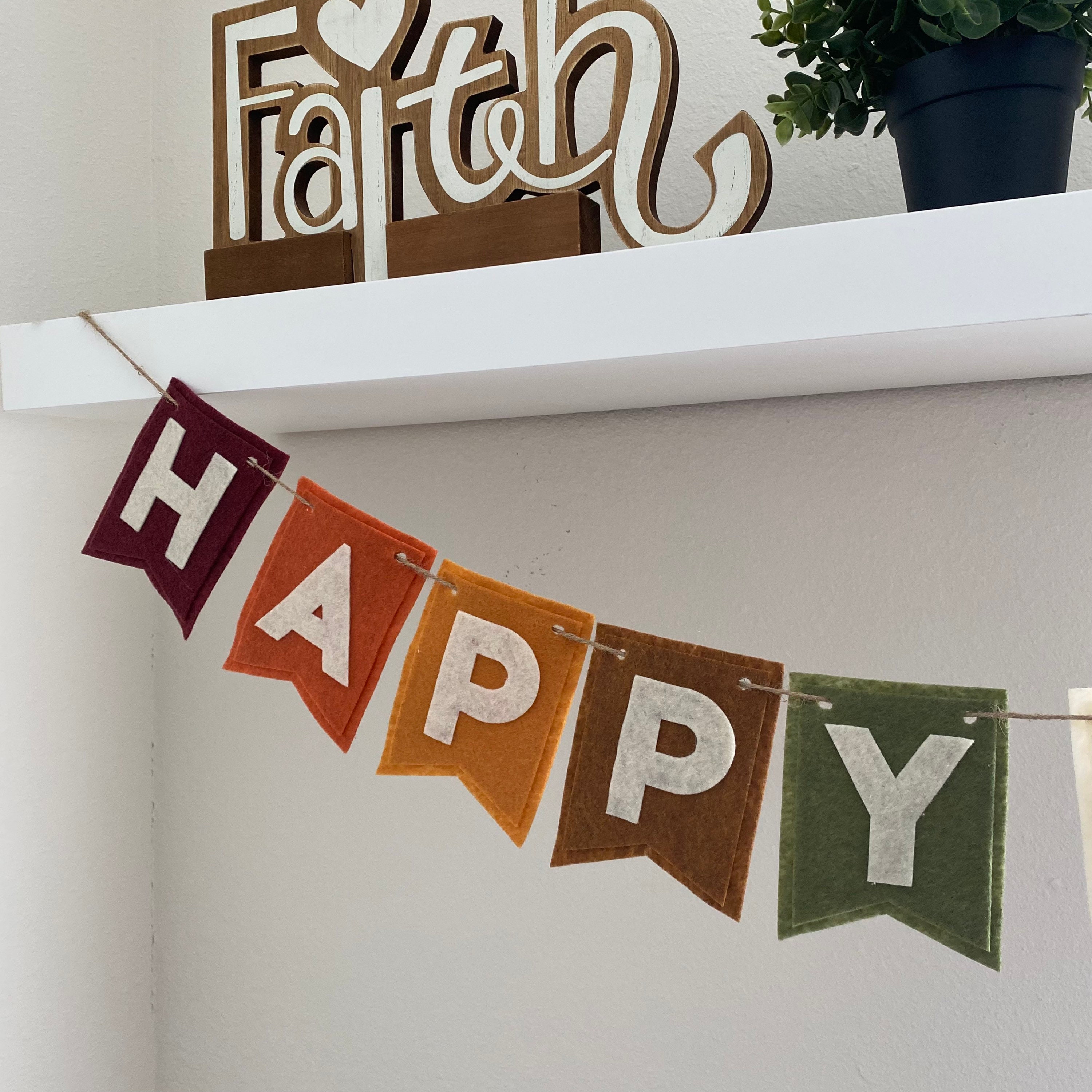 Happy Fall Felt Banner, Fall Felt Banner, Happy Fall Garland, Fall ...