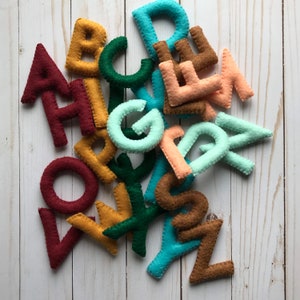 Felt letters felt alphabet preschool alphabet learning | Etsy