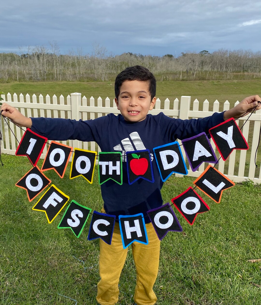 100th Day of School Felt Banner, 100th Day Party, 100 Days Felt Banner ...