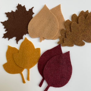 Felt Leaves, Fall Felt Die Cuts, Felt Fall Brown Leaves Assortment ...