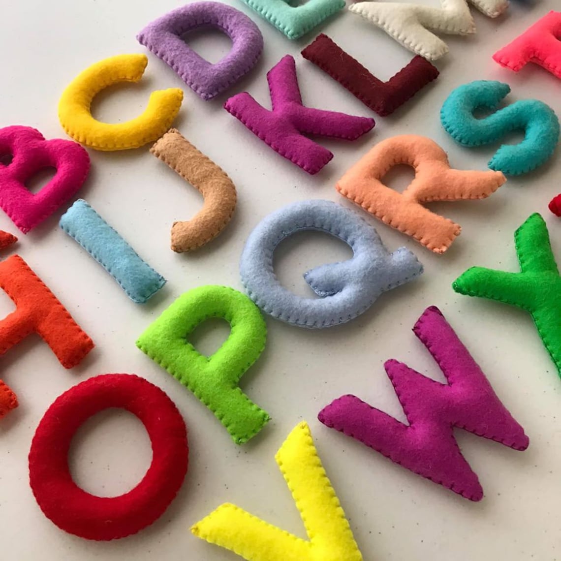 Felt letters felt alphabet preschool alphabet learning | Etsy