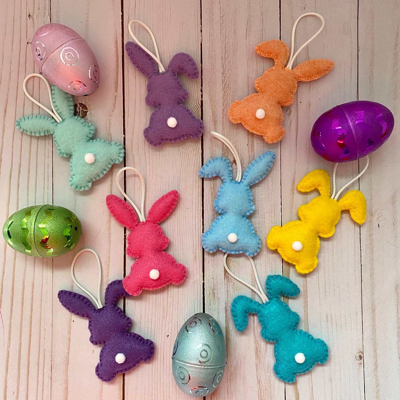 Felt Easter Bunny Ornaments Felt Bunny Felt Easter Decor | Etsy